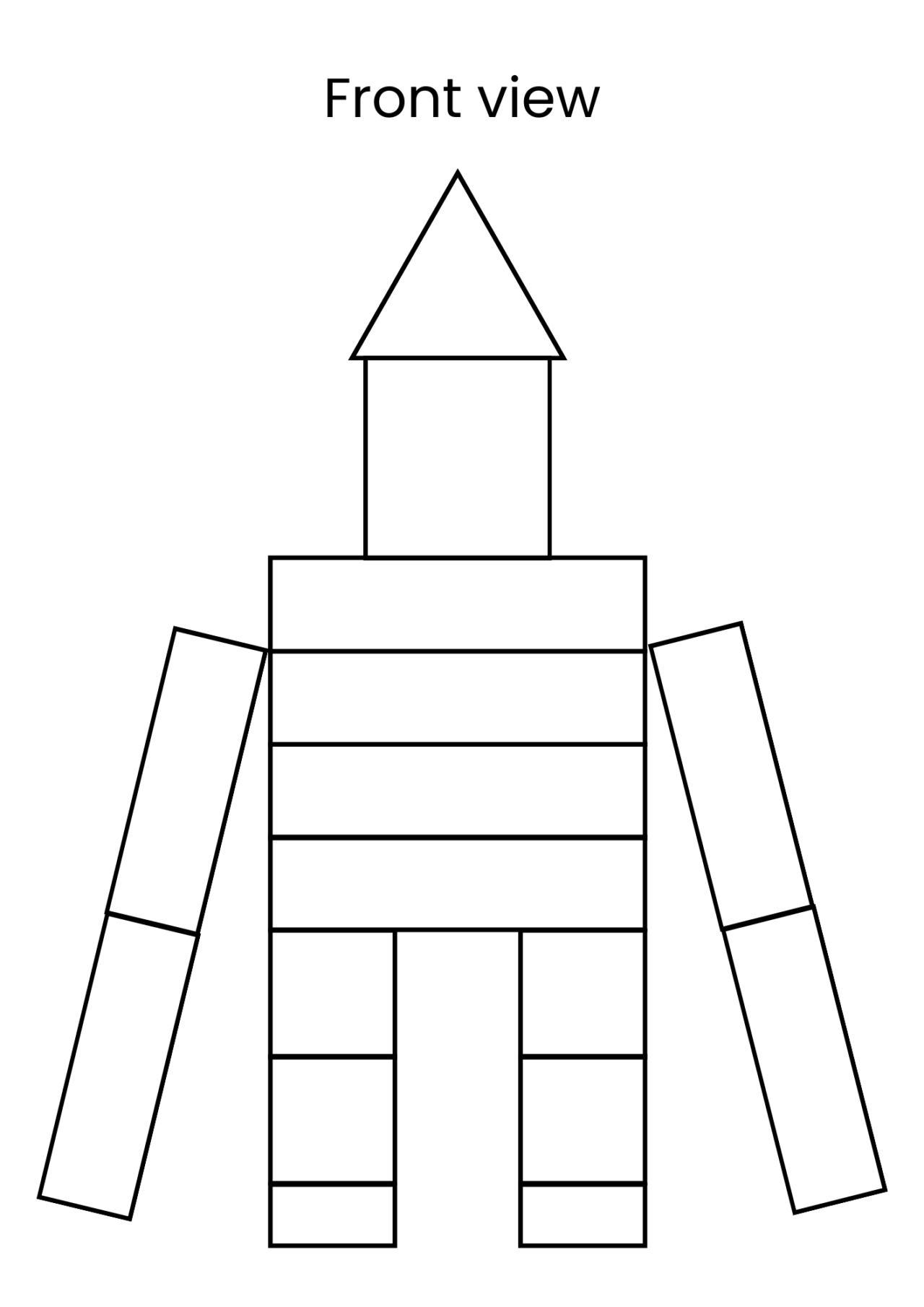 Man building blocks blueprint - Kids Learn Curiously